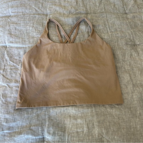 Tops | Tan Crossback Crop Top | Poshmark